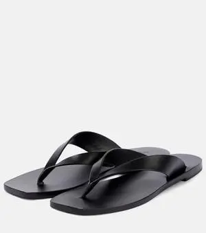 A.emery Kinto Leather Thong Sandals - Black