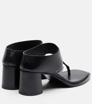 A.emery Fairlie Leather Thong Heeled Sandals - Black