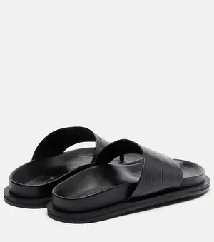 A.emery Imara Croc-effect Leather Thong Sandals - Black