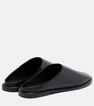 A.emery Spencer Leather Mules - Black