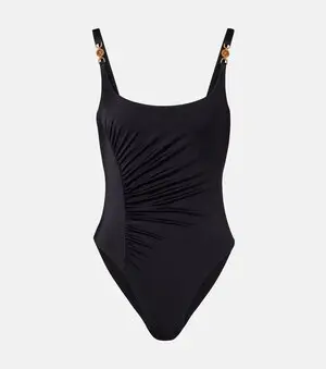 Versace Medusa '95 Gathered Swimsuit - Black