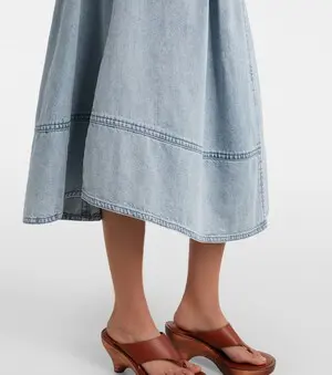 Zimmermann Wandlerlust Denim Midi Skirt
