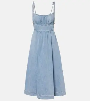 Zimmermann Wanderlust Denim Midi Dress - Blue