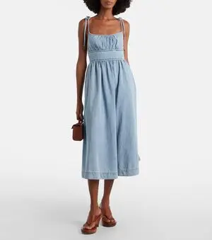 Zimmermann Wanderlust Denim Midi Dress - Blue