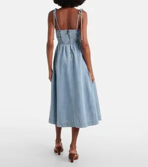Zimmermann Wanderlust Denim Midi Dress - Blue
