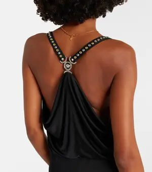 Versace Embellished Viscose Gown