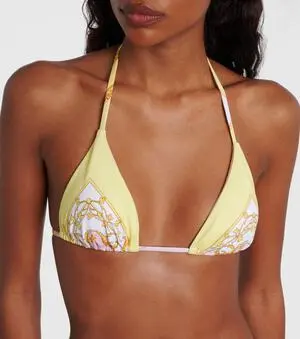 Versace Barocco Triangle Bikini Top