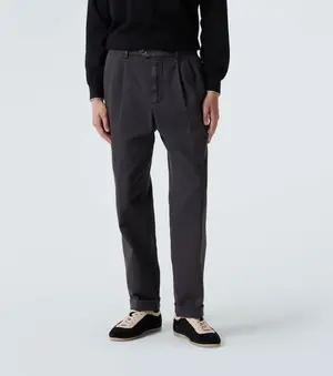 Brunello Cucinelli Cotton Straight-leg Trousers
