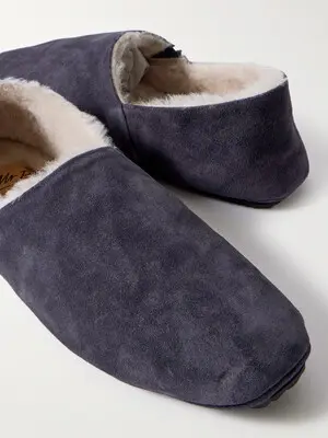 Mr P. Plush-lined Suede Slippers