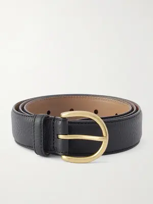 MORJAS 3cm Leather Belt - Black