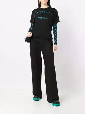 Raf Simons Logo-print Short-sleeved T-shirt - Black