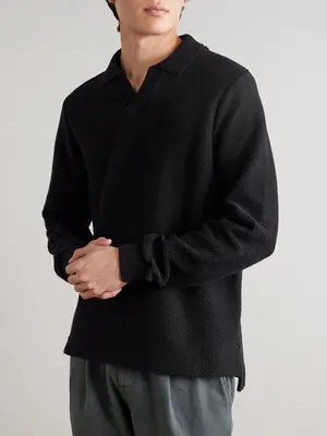 Mr P. Honeycomb-knit Cotton Polo Shirt