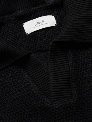 Mr P. Honeycomb-knit Cotton Polo Shirt