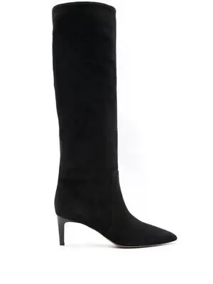 Paris Texas Suede Mid-calf Boots - Black