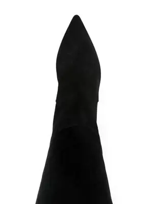 Paris Texas Suede Mid-calf Boots - Black