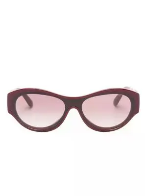 Emporio Armani Geometric Frame Sunglasses - Red