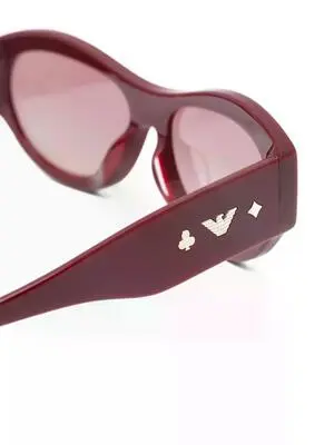 Emporio Armani Geometric Frame Sunglasses