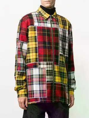 Palm Angels Check Colour-block Shirt