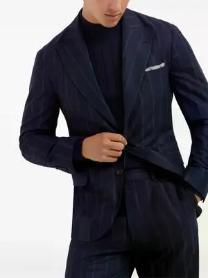 Brunello Cucinelli Striped Wool Blazer