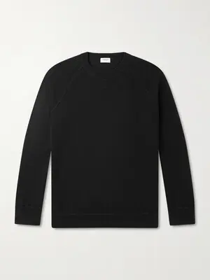 GHIAIA Cashmere Crew Neck Sweater - Black