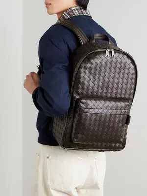 Bottega Veneta Intrecciato Leather Backpack