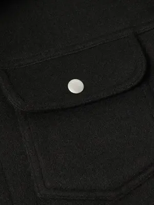 FRAME Wool-blend Trucker Jacket - Black