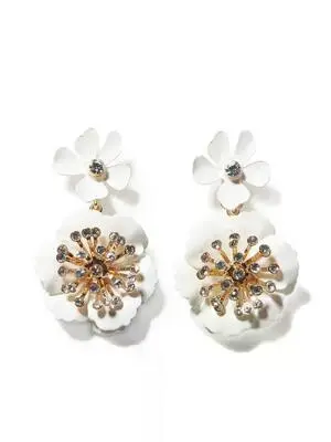 Carolina Herrera Floral Dangle Earrings