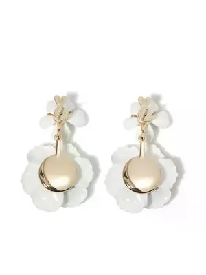 Carolina Herrera Floral Dangle Earrings