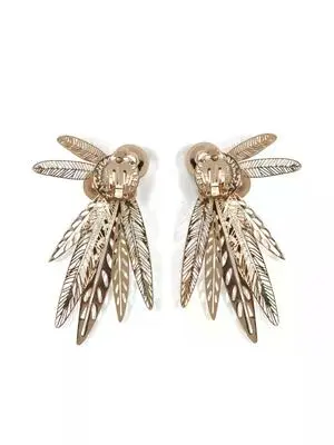 Carolina Herrera Olive Leaf Earrings