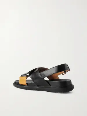 Marni Fussbett Two-tone Leather Slingback Sandals