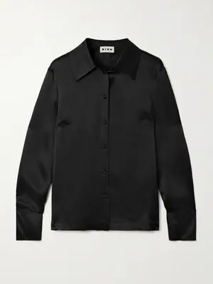 Rixo Havan Silk Shirt - Black