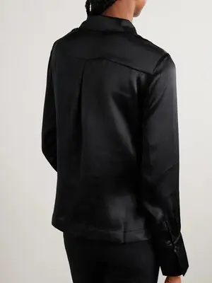Rixo Havan Silk Shirt - Black