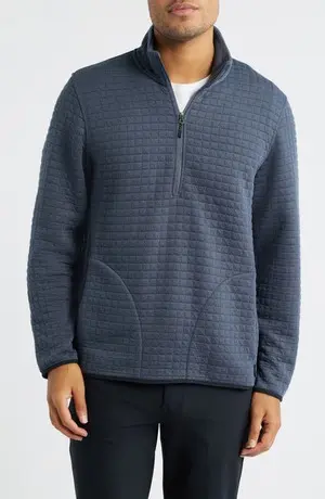 FREE FLY Downvalley Quilted Quarter Zip - Storm Cloud