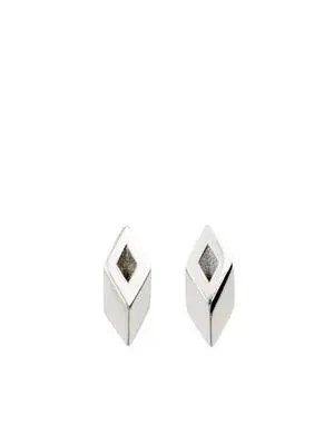 Burberry Hollow Stud Earrings - Silver