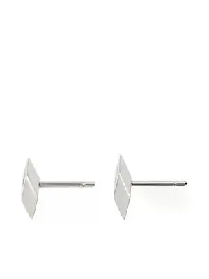 Burberry Hollow Stud Earrings - Silver