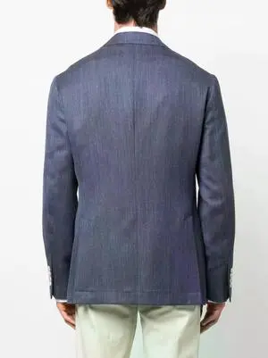 Brunello Cucinelli Herringbone-pattern Single-breasted Blazer
