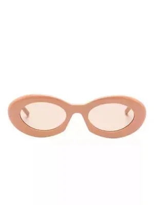 Saint Laurent Oval-frame Sunglasses - Neutrals