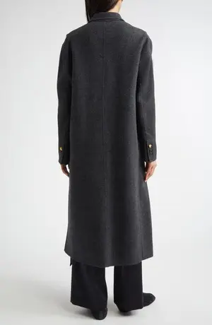 EENK Wool & Cashmere Longline Coat With Layered Effect