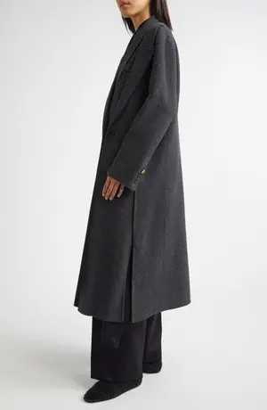 EENK Wool & Cashmere Longline Coat With Layered Effect
