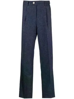 Brunello Cucinelli Dart-detail Tailored Trousers - Blue