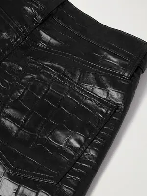 AGOLDE Arc Croc-effect Barrel-leg Pants