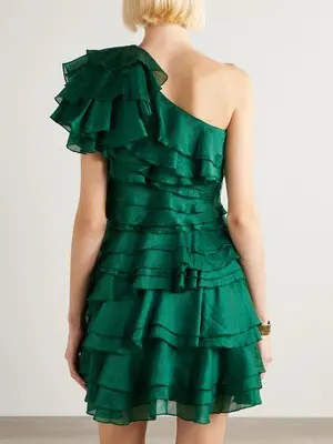 Aje Rosaline Tiered Lyocell-blend Mini Dress