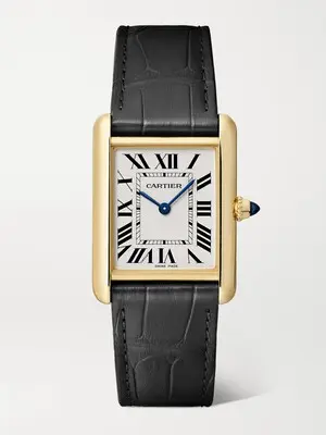 CARTIER Tank Louis 33.7mm 18-Karat Gold And Alligator Watch
