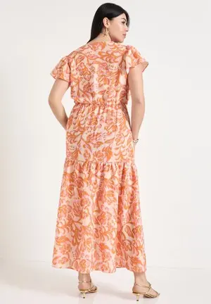 JUNE + VIE Faux-wrap Maxi Dress