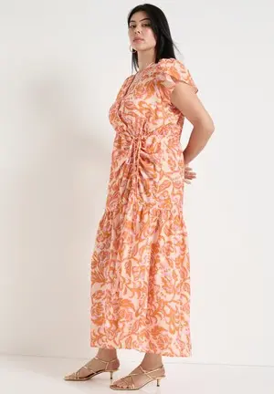 JUNE + VIE Faux-wrap Maxi Dress