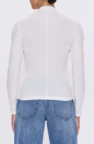 PISTOLA Dara Mock Neck Rib Top - Ecru