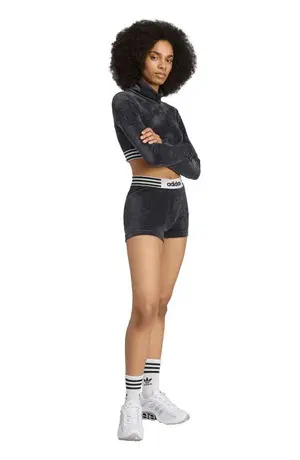 Adidas Fitted Velour Booty Shorts
