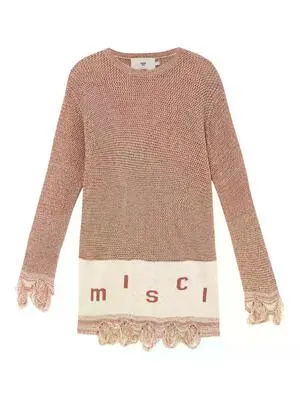MISCI Fringed Sweater - Brown