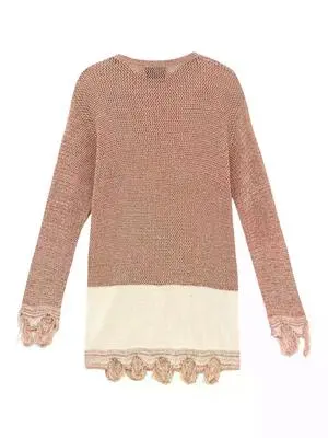 MISCI Fringed Sweater - Brown