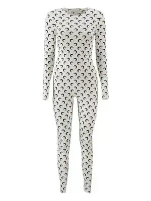 MARINE SERRE Moon Jumpsuit - White
